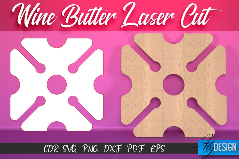 Wine Butler Laser Cut SVG | Wine Holder SVG Design | CNC Files - So Fontsy