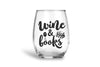 Wine Svg Bundle, Books And Wine Svg, Book Club Svg - So Fontsy