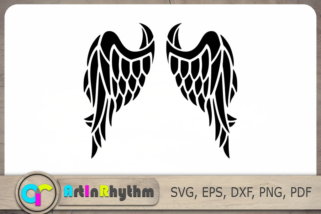 Wings Svg, Angel Wings Svg, Wing Svg Files, Angel Svg - So Fontsy