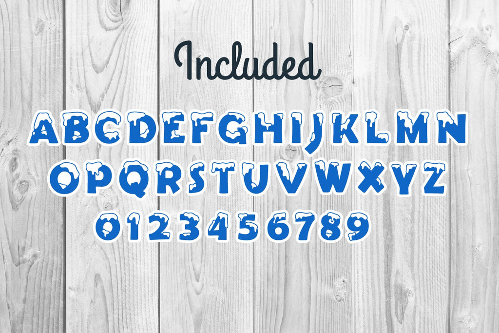 winter alphabet - So Fontsy