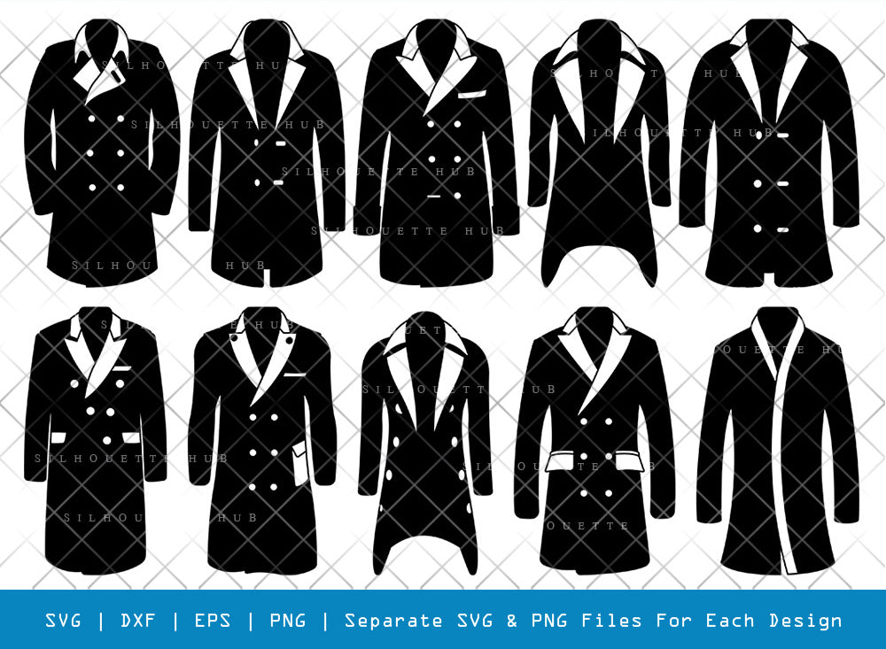 Winter Coat SVG, Coat Silhouette, Man Coat Svg, Man Jacket Svg, Long ...