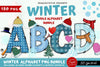 Winter Doodle Alphabet Bundle with Hand Drawn Clipart - So Fontsy