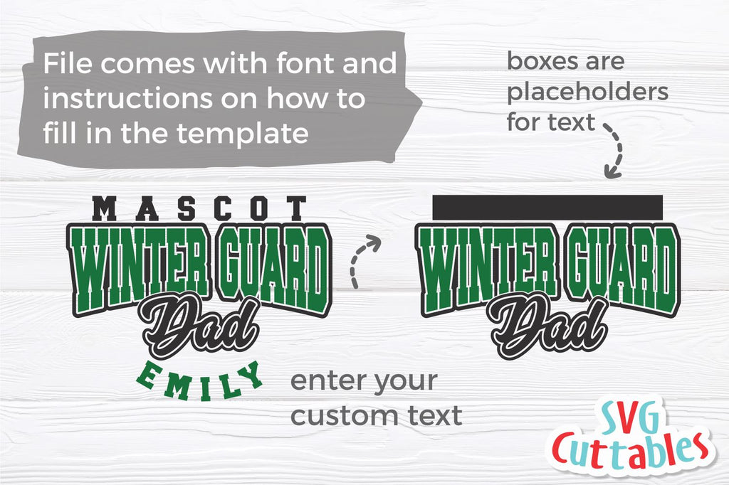 Winter Guard svg - Winter Guard Dad Template 002 - svg - dxf - eps - p ...