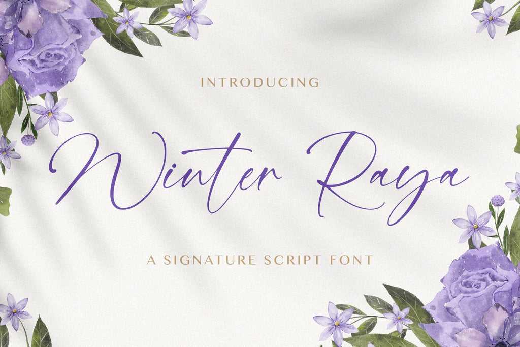 Winter Raya - Signature Font - So Fontsy