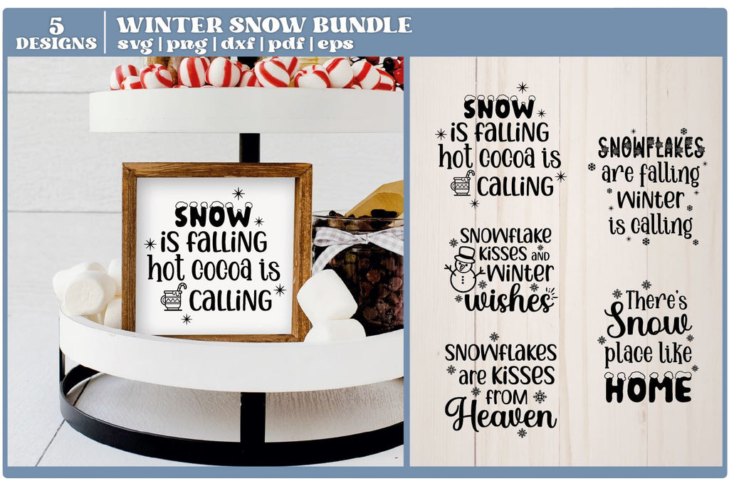 Winter Snow SVG Bundle - So Fontsy