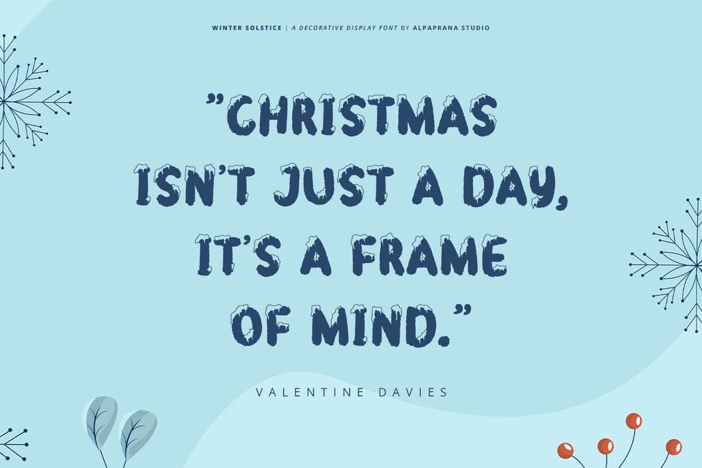 Winter Solstice - Display Font - So Fontsy