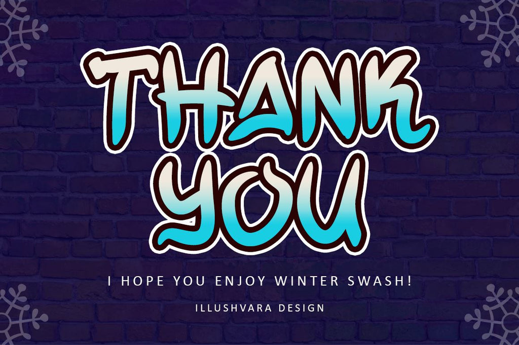 Winter Swash - Graffiti Font - So Fontsy