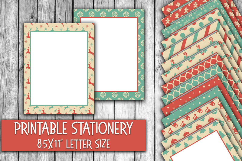 Winter Wonderland Christmas Stationery Paper - So Fontsy
