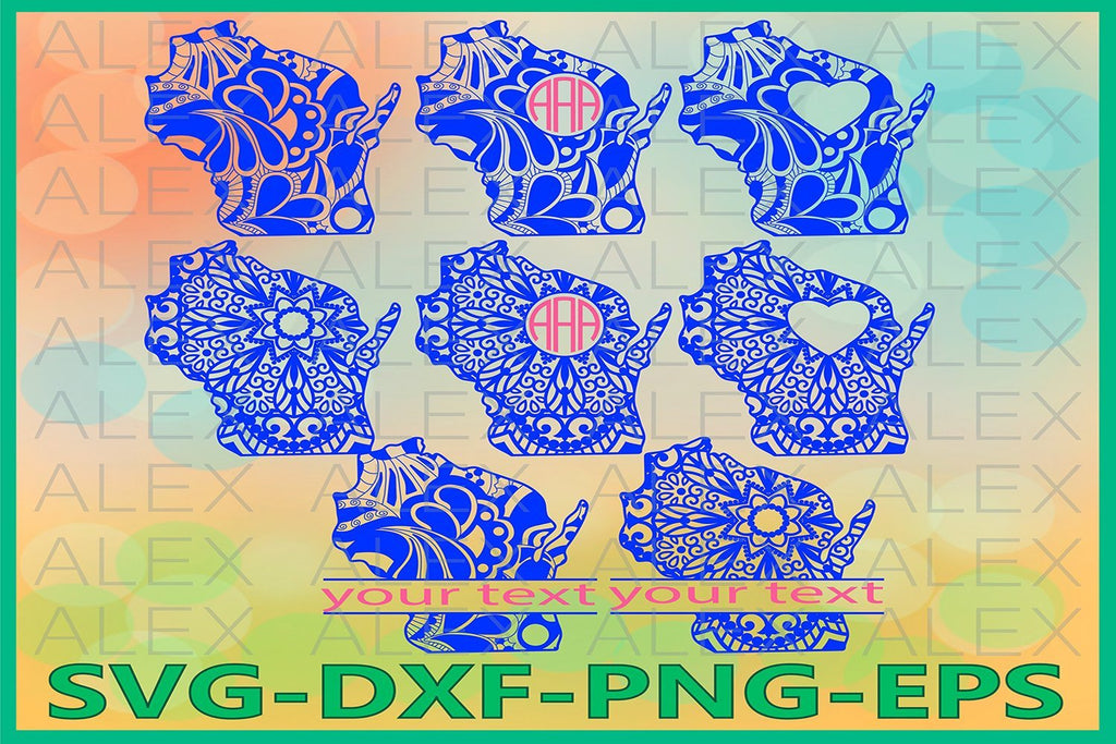 Wisconsin State SVG - So Fontsy