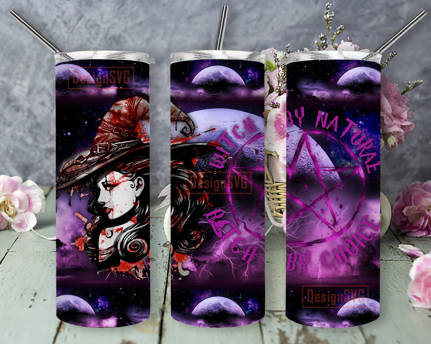 Witch 20oz Skinny Tumbler Png, Halloween Themed Witchcraft Gift, Spooky ...