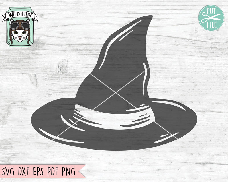 Witch Hat SVG file, Halloween SVG File, Halloween Cut File, Witch Hat ...