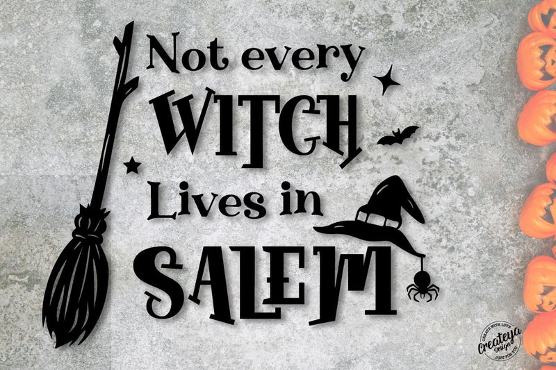Witch quote SVG, Witch broom and hat, Halloween SVG, Not Every Witch ...