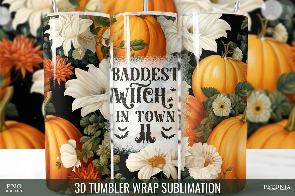 Witchcraft Tumbler, 3D Halloween Sublimation Tumbler Wrap - So Fontsy