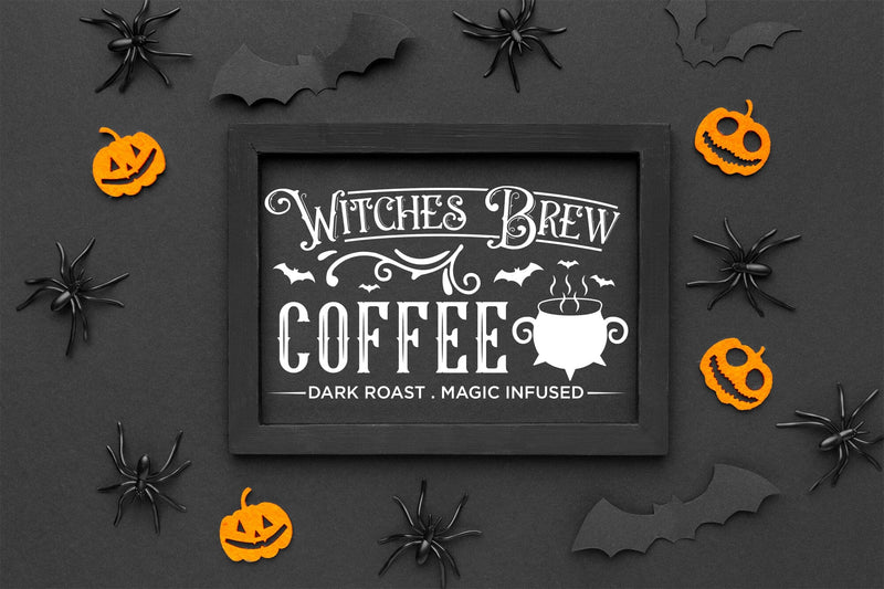 Witches Brew Coffee SVG - Halloween Sign SVG - So Fontsy
