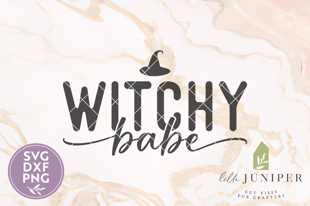Witchy Babe SVG, Halloween SVG - So Fontsy