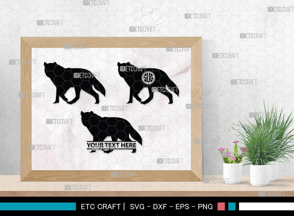 Wolf Monogram, Wolf Silhouette, Wolf SVG, Growling Wolf Svg, Howling ...