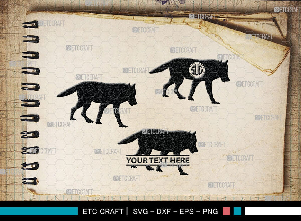 Wolf Monogram, Wolf Silhouette, Wolf SVG, Growling Wolf Svg, Howling ...