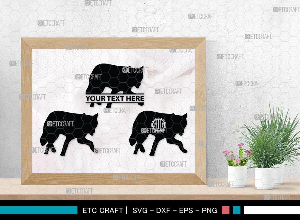 Wolf Monogram, Wolf Silhouette, Wolf SVG, Growling Wolf Svg, Howling ...