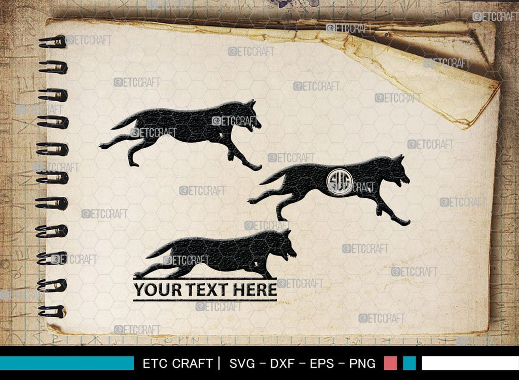 Wolf Monogram, Wolf Silhouette, Wolf SVG, Growling Wolf Svg, Howling ...