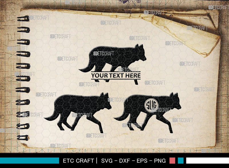 Wolf Monogram, Wolf Silhouette, Wolf SVG, Growling Wolf Svg, Howling ...