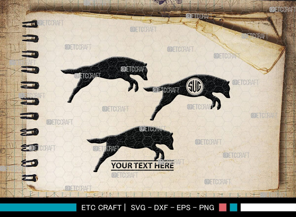 Wolf Monogram, Wolf Silhouette, Wolf SVG, Growling Wolf Svg, Howling ...