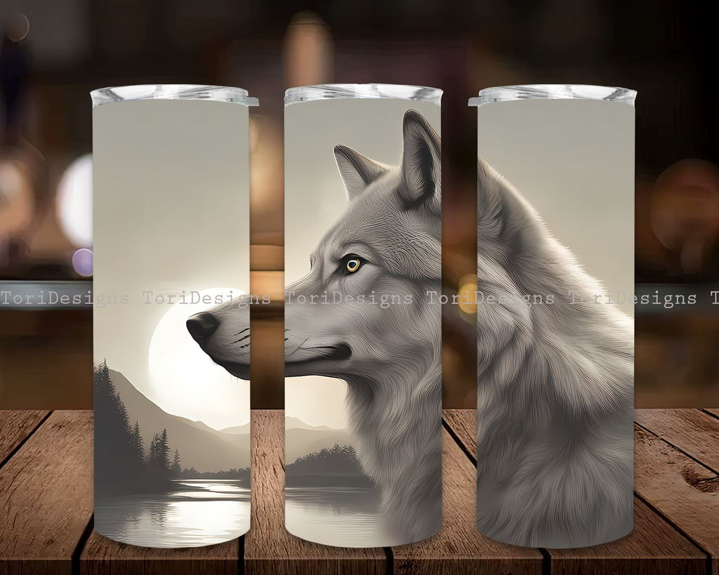 Wolf Watercolor Tumbler Wrap png, Wolves Tumbler Wrap Design PNG ...