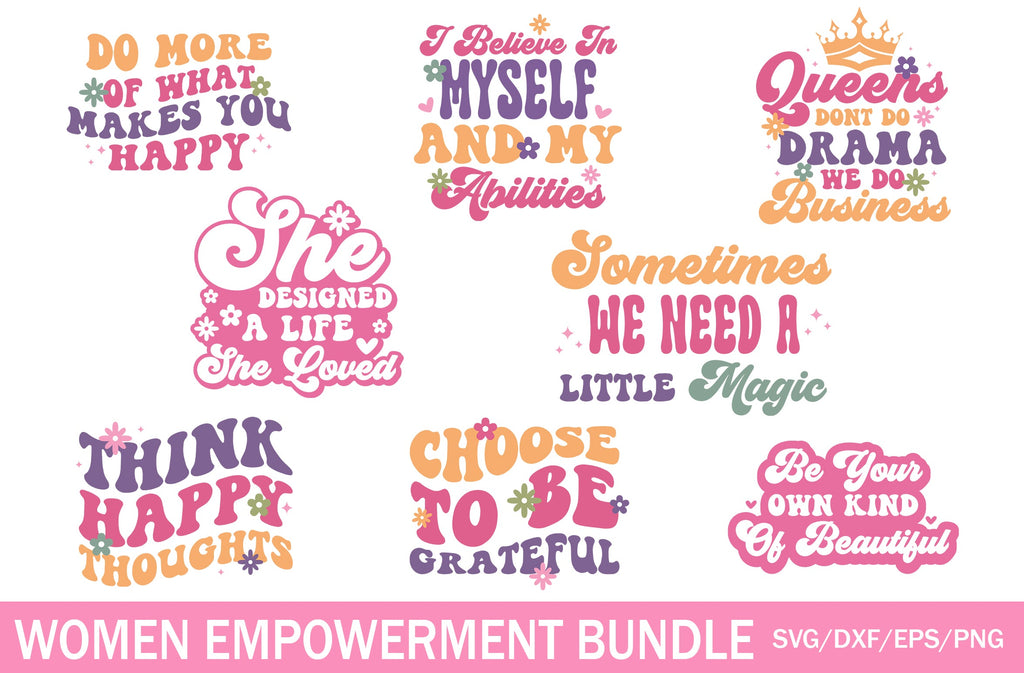 Women Empowerment Bundle SVG, Motivational svg, Positive Quotes svg ...