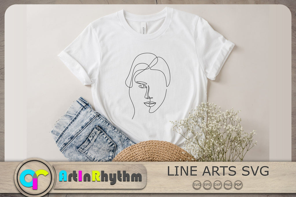 Women Face Line Arts Svg, Face Line Arts Svg, Women Line Arts Svg - So ...