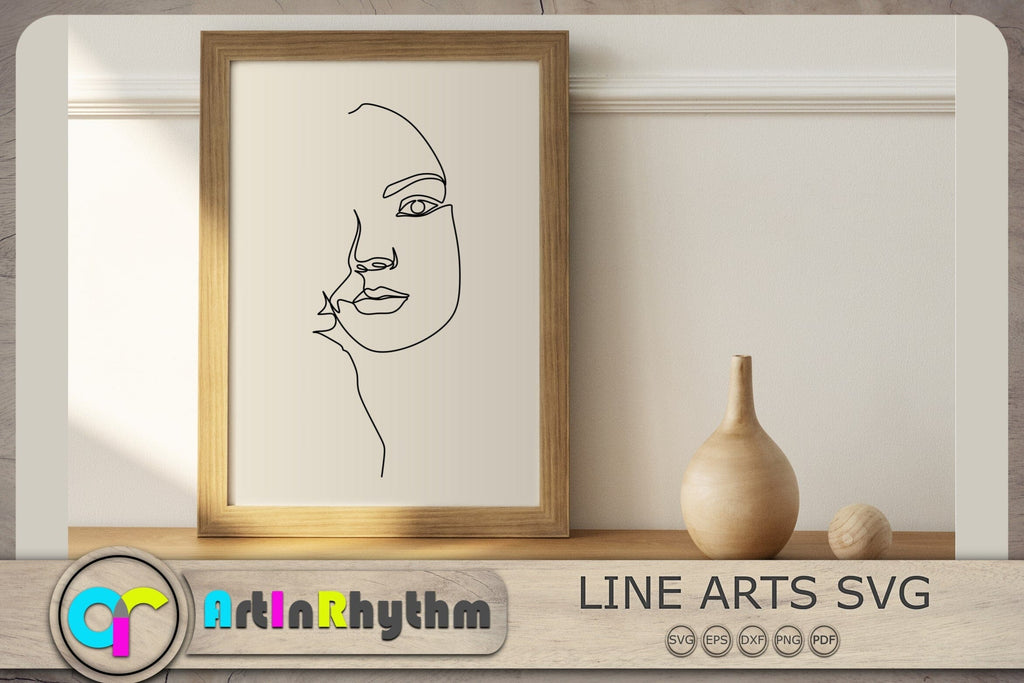 Women Face Line Arts Svg, Face Line Arts Svg, Women Line Arts Svg - So ...
