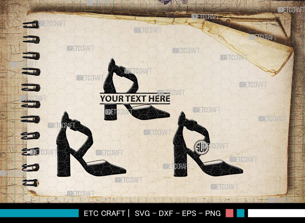 Women High Heels Monogram, Women High Heels Silhouette, Women High Heel ...