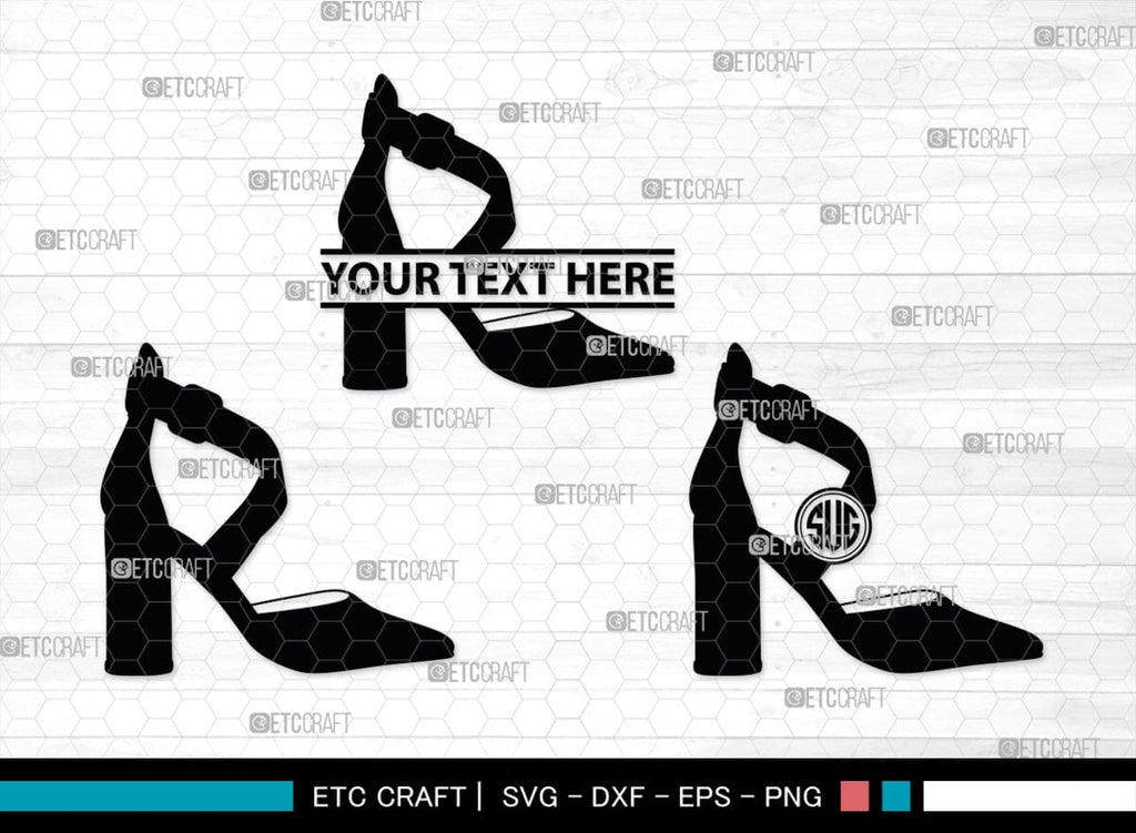 Women High Heels Monogram, Women High Heels Silhouette, Women High Heel Shoes SVG, High Heel Svg ...