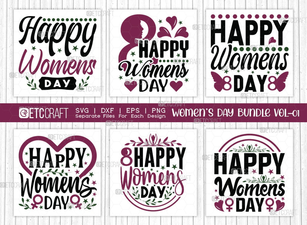 Women's Day Bundle Vol-01 | Happy Women's Day Svg | March 8 Svg | Women ...