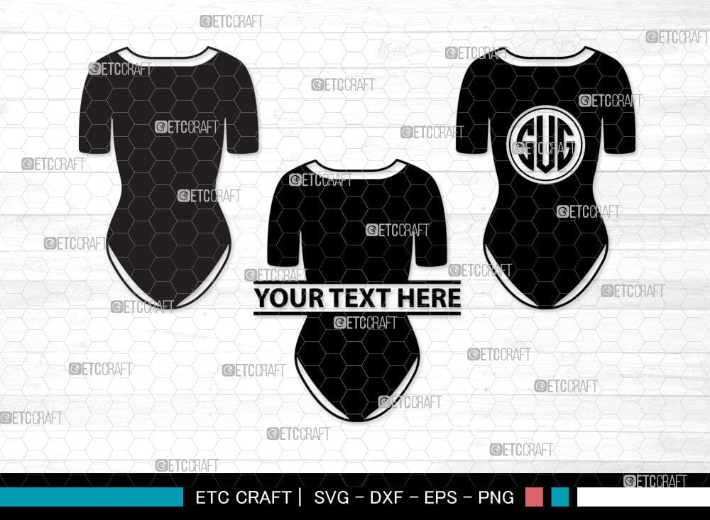 Womens Monogram, Womens Swimsuit Silhouette, Swimwear Svg, Short Sleeve ...