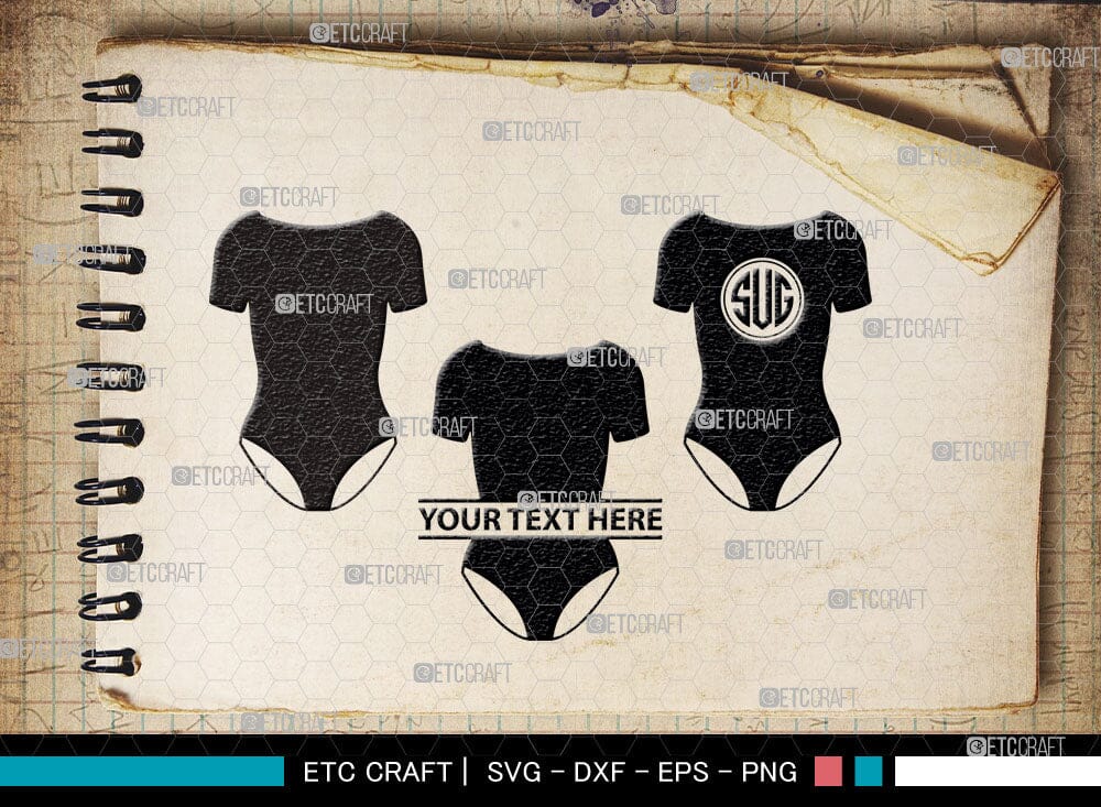 Womens Monogram, Womens Swimsuit Silhouette, Swimwear Svg, Short Sleeve ...