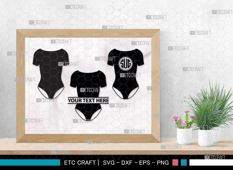 Womens Monogram, Womens Swimsuit Silhouette, Swimwear Svg, Short Sleeve ...