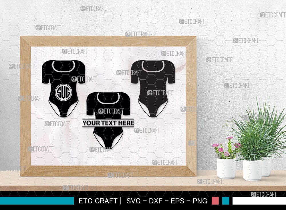 Womens Monogram, Womens Swimsuit Silhouette, Swimwear Svg, Short Sleeve ...