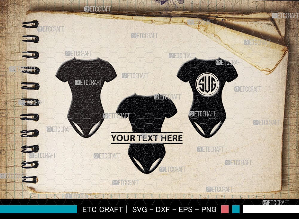 Womens Monogram, Womens Swimsuit Silhouette, Swimwear Svg, Short Sleeve ...