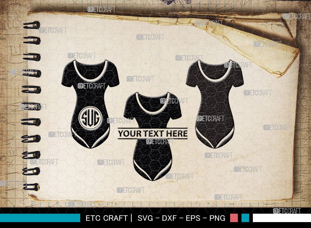 Womens Monogram, Womens Swimsuit Silhouette, Swimwear Svg, Short Sleeve ...