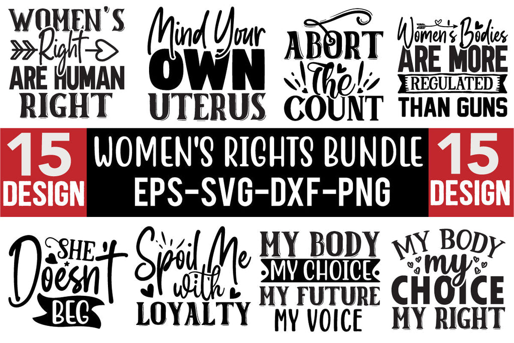 Women's Rights SVG Design Bundle - So Fontsy