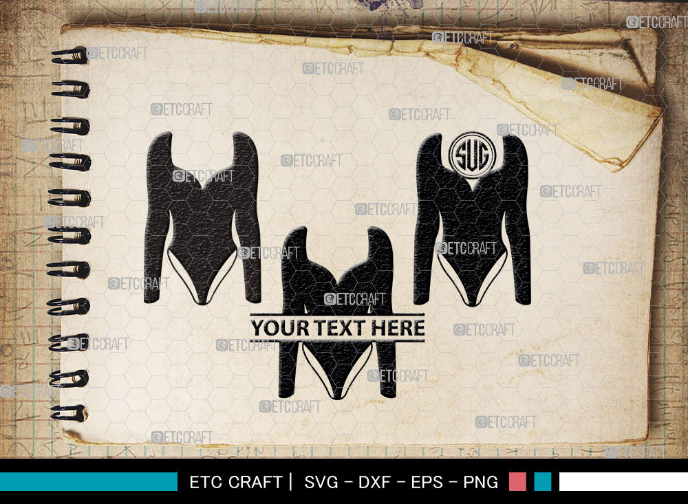 Womens Swimsuit Monogram, Womens Swimsuit Silhouette, Swimwear Svg ...