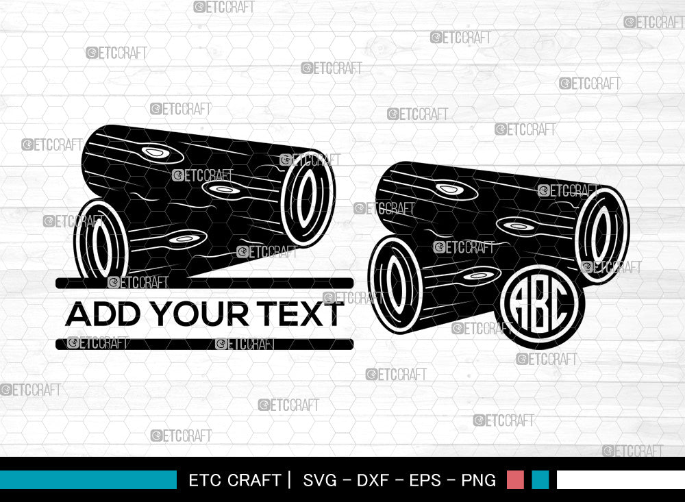 Wood Log Monogram SVG, Woodcutting svg, Wood Slice Svg, Tree Slice Svg ...