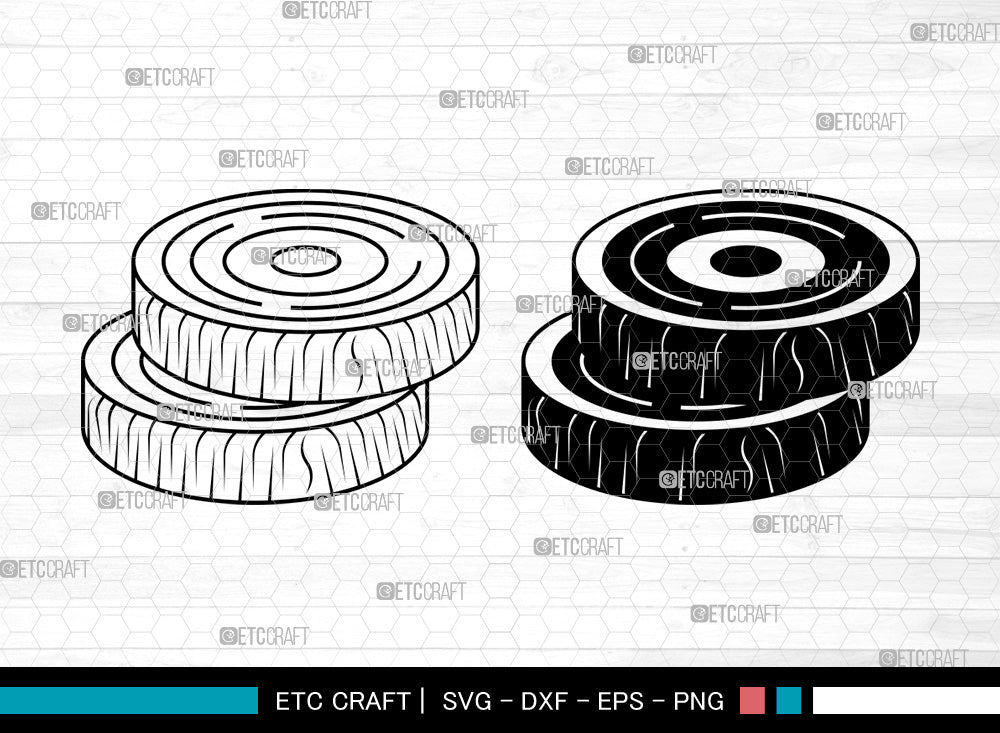 Wood Log SVG, Woodcutting svg, Wood Slice Svg, Tree Slice Svg, Lumber ...