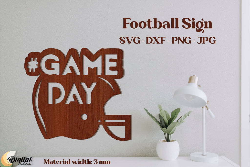 Wooden Decorations Laser Cut. Football Laser Cut. Football Design Laser ...