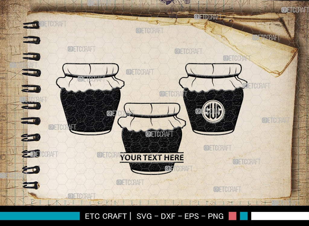 Wooden Honey Pot Monogram, Wooden Honey Pot Silhouette, Wooden Honey ...