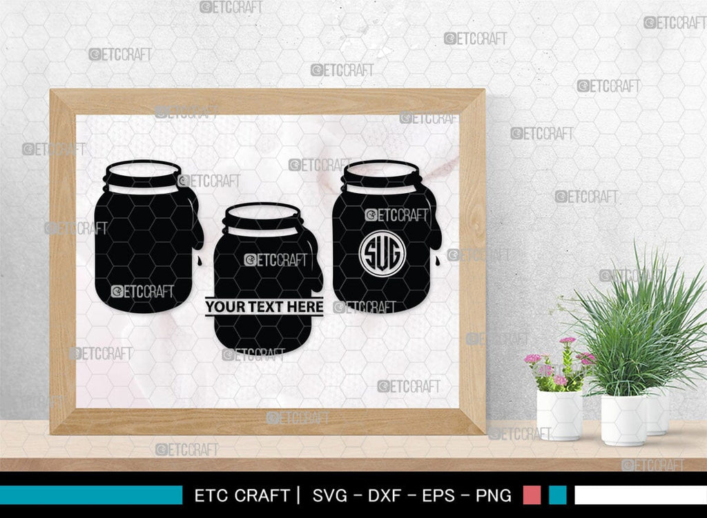 Wooden Honey Pot Monogram, Wooden Honey Pot Silhouette, Wooden Honey ...