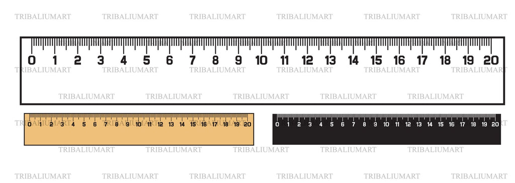 Wooden ruler. Cut files for Cricut. Clip Art (eps, svg, pdf, png, dxf ...