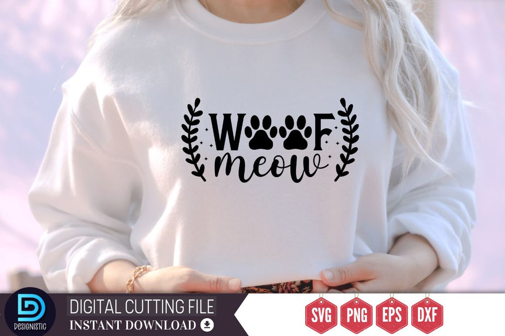 Woof meow SVG, Woof meow - So Fontsy