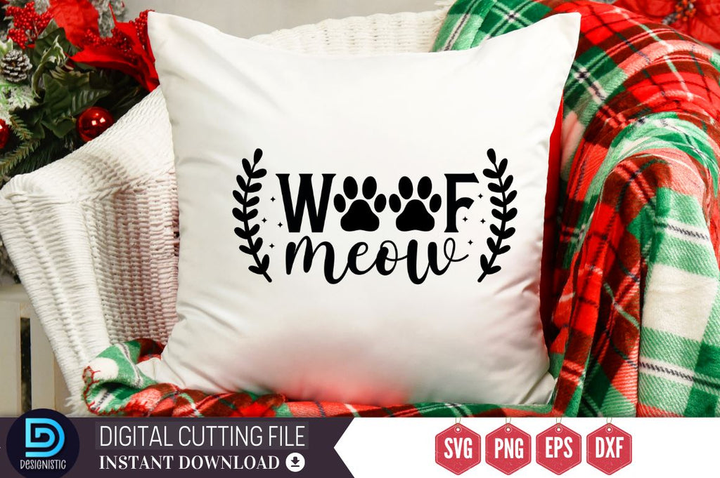 Woof meow SVG, Woof meow - So Fontsy