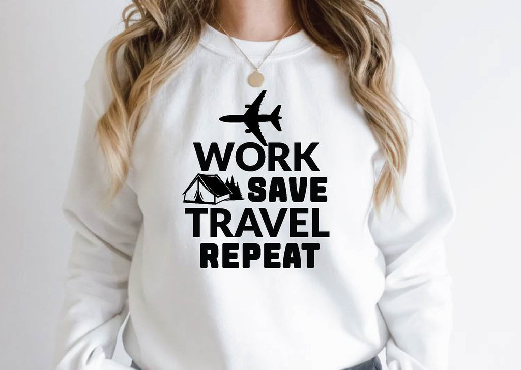 work save travel repeat SVG Design - So Fontsy