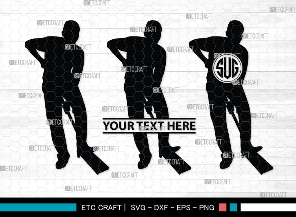 Working Man Monogram, Working Man Silhouette, Working Man SVG, Handyma ...